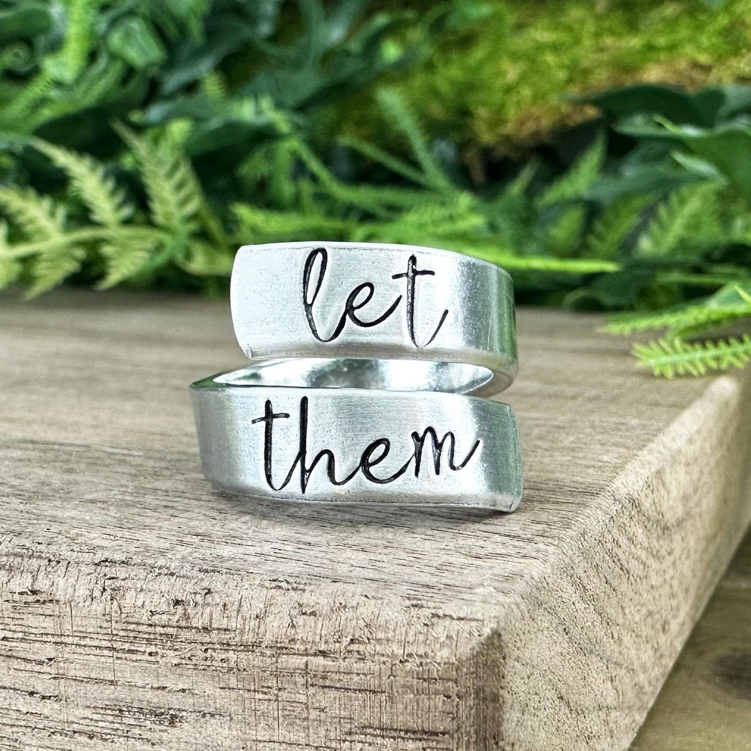 Hand Stamped Inspirational Wrap Ring: Personalized Mantra Jewelry - Etsy