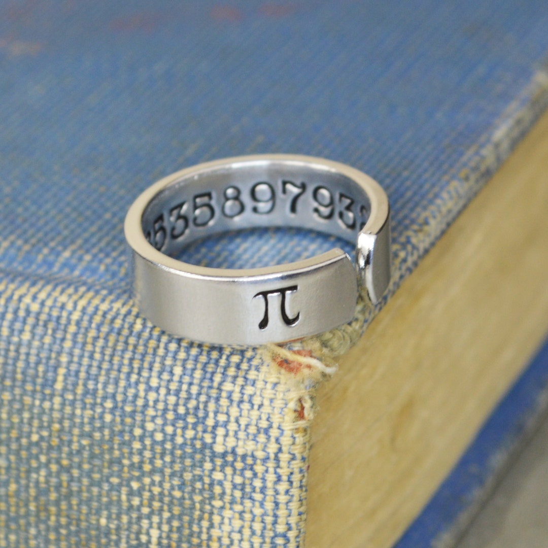 Pi Ring - Hand Stamped Math or Science Teacher Gift - Etsy