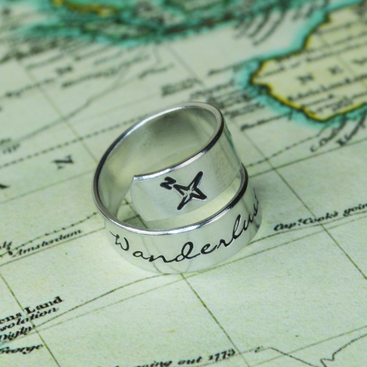 Wanderlust Traveler's Wrap Ring | Etsy