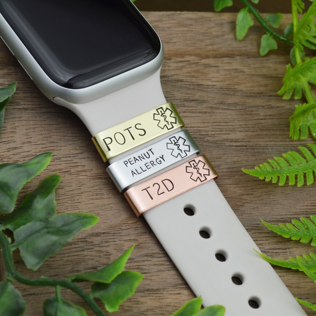 Personalized Medical ID Smart Watch Charm: Allergy Alert Accessory - Etsy
