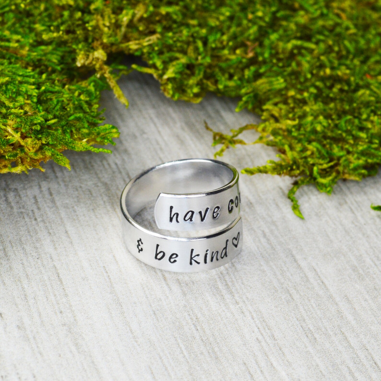 Have Courage and Be Kind Wrap Ring - Etsy