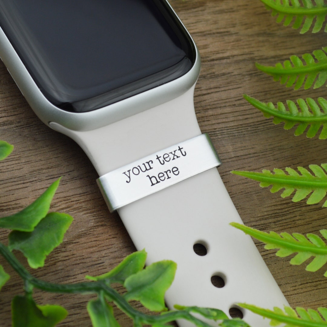 Personalized Smart Watch Band Charm: Hand Stamped Custom Name - Etsy
