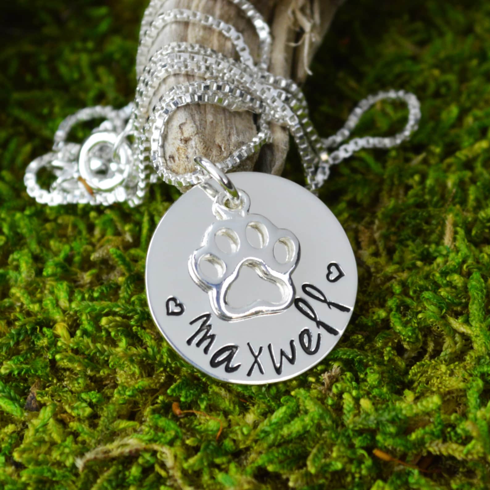 Custom Sterling Silver Dog Necklace Pet Jewelry - Etsy