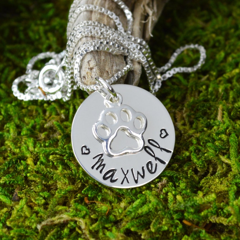 Custom Sterling Silver Dog Necklace - Pet Jewelry - Etsy