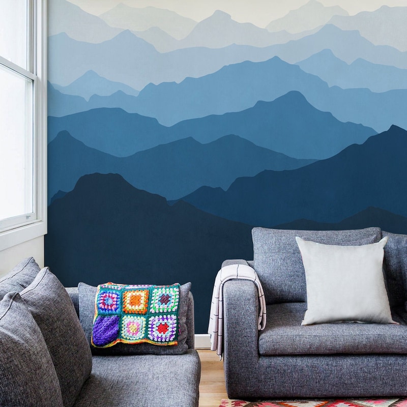 Mountain Wall Mural - Etsy