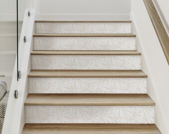 Diamond Geometric Art Deco Lines, Ebony, Repositionable Stair Riser ...