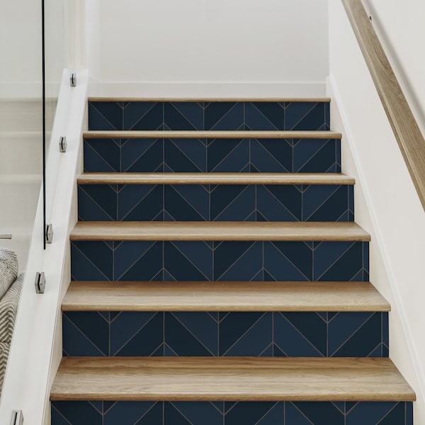 Stair Riser Decals Blue - Etsy
