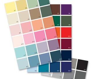 Wallpaper Color Chart Custom Color Chart Sample - Etsy