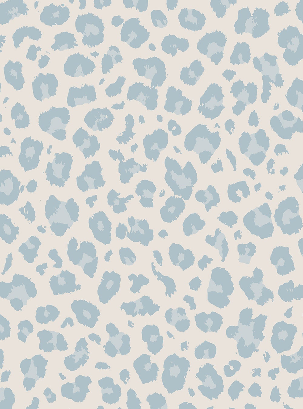 Animal Print Leopard Wallpaper Light Blue Self Adhesive - Etsy