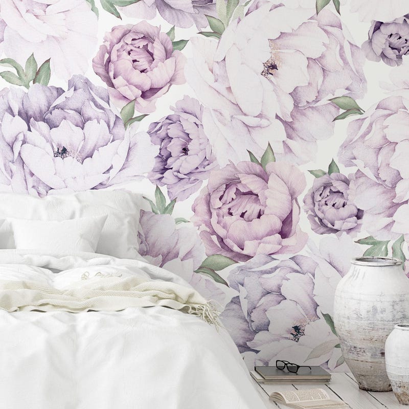 Purple Flower Mural - Etsy