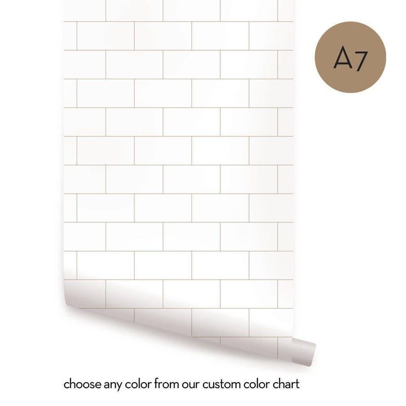 Subway Tile Wallpaper - Etsy