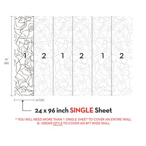 Entangled Lines Abstract Mural Wallpaper, Black, Wall Mural - Etsy