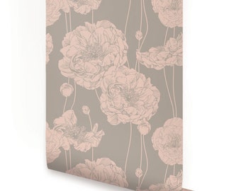 Damask Wallpaper Classic Blush Pink Peel & Stick Fabric - Etsy