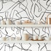 Entangled Lines Abstract Mural Wallpaper, Black, Peel and Stick Wall ...