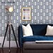 Wave Wall Covering | Navy | Peel and Stick or Unpasted Wallpaper Mural ...