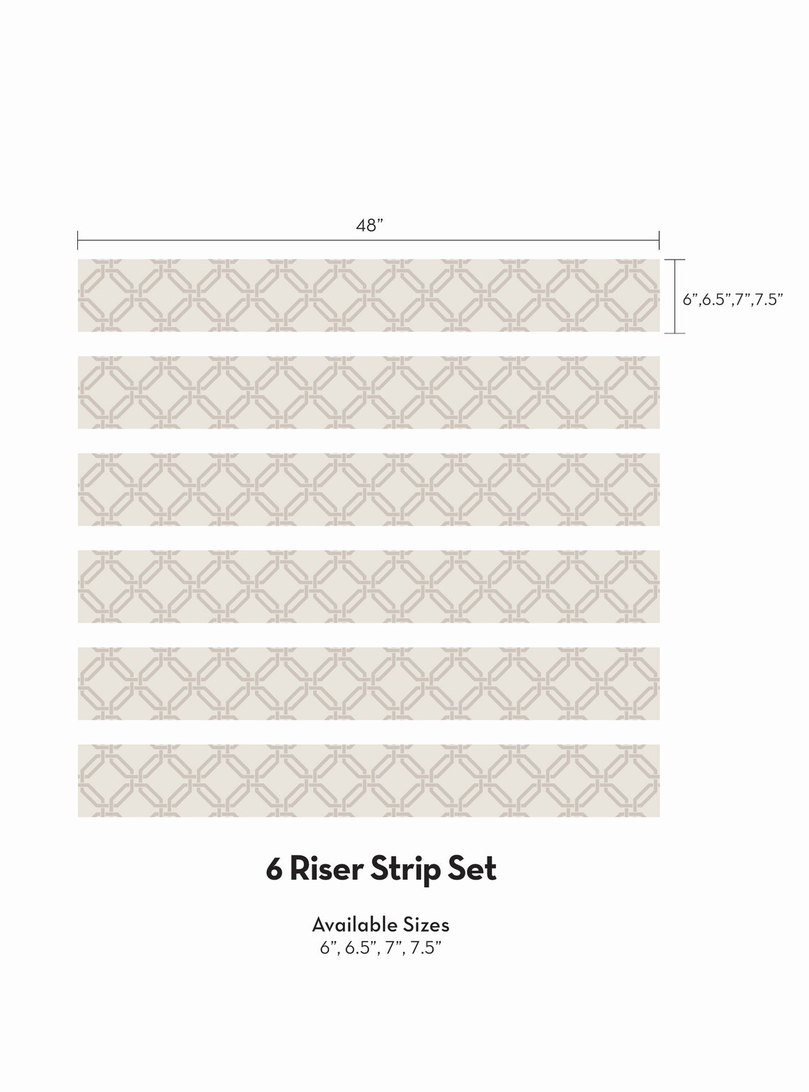 Octagon Links Beige Repositionable Stair Riser Strip - Etsy