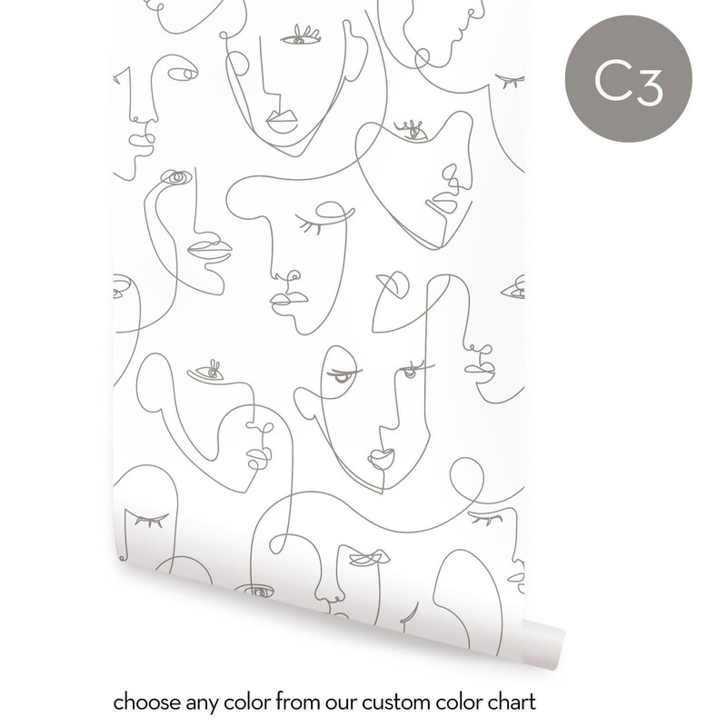 Removable Wallpaper Faces - Etsy