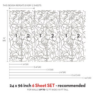 Entangled Lines Abstract Mural Wallpaper Black Peel and - Etsy