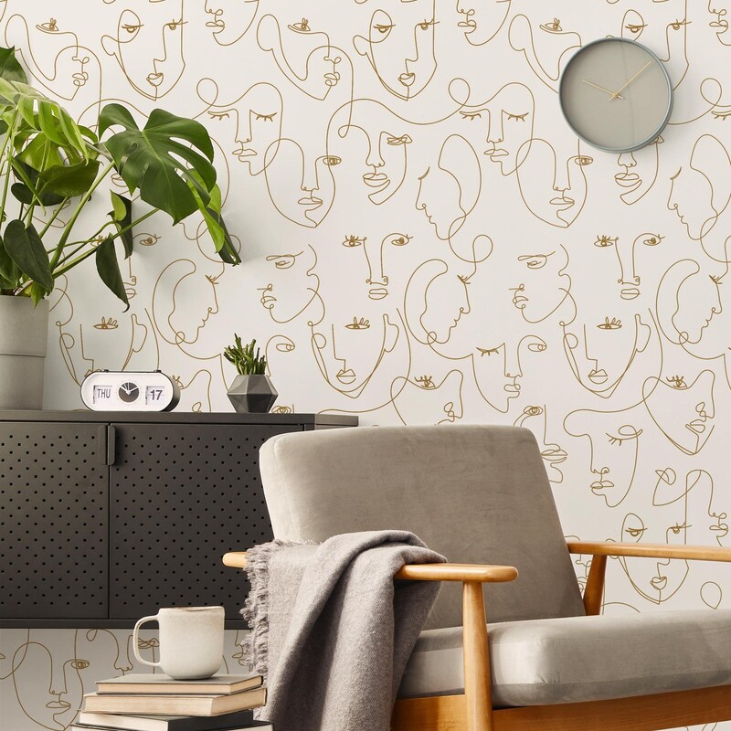 Abstract Line Wallpaper - Etsy