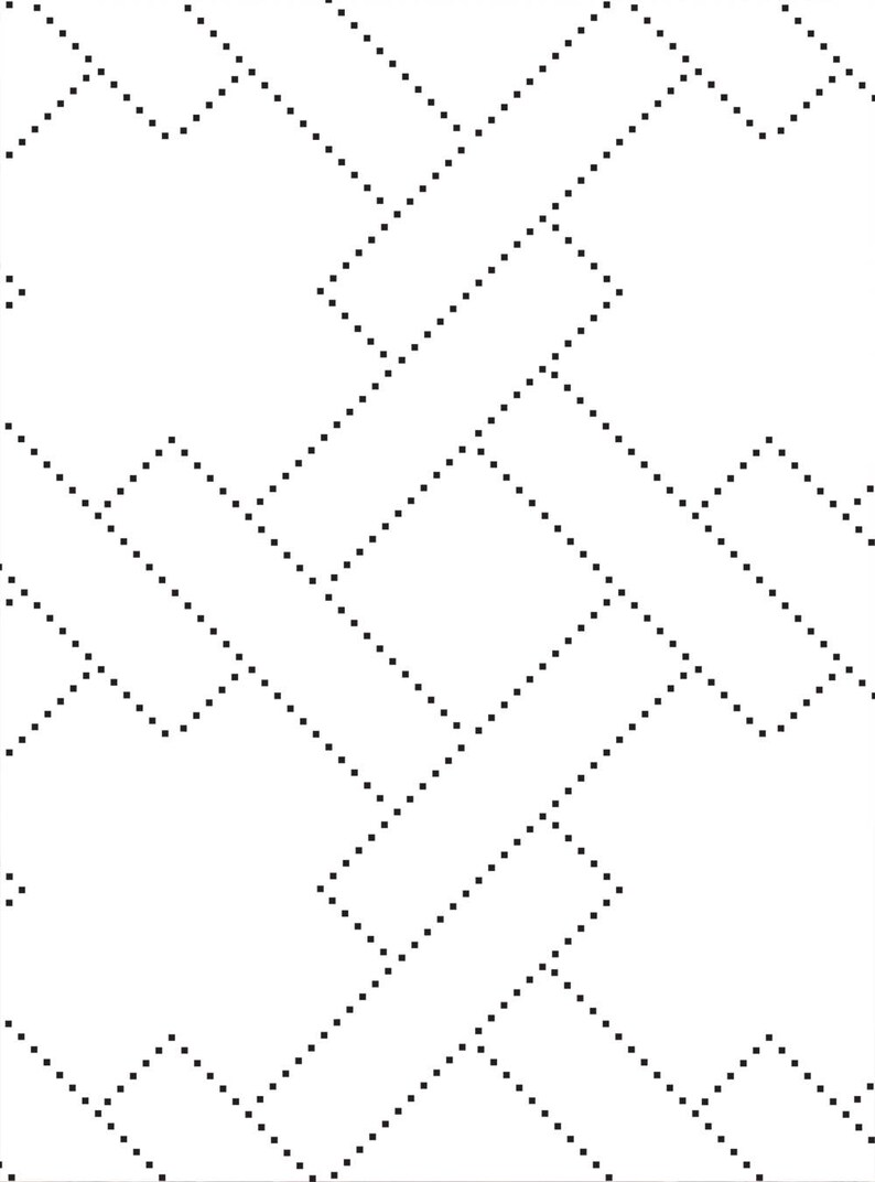 Square Links Geometric Pattern Peel & Stick Fabric Wallpaper - Etsy