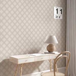 Octagon Links, Beige, Wallpaper - Etsy