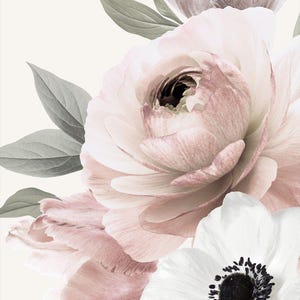 Floral Wallpaper Mural, Spring Flowers, Flower Extra Large Wall Art ...