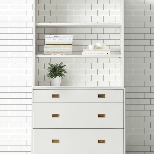 Subway Tile Wallpaper - Etsy