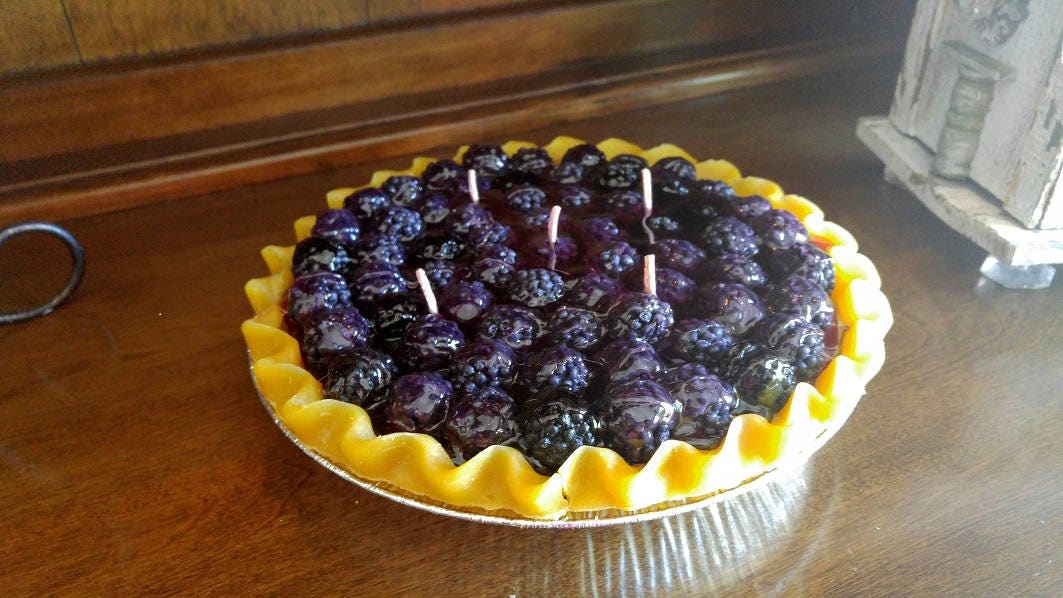 Black Raspberry Pie Candle - Very Realistic - Etsy