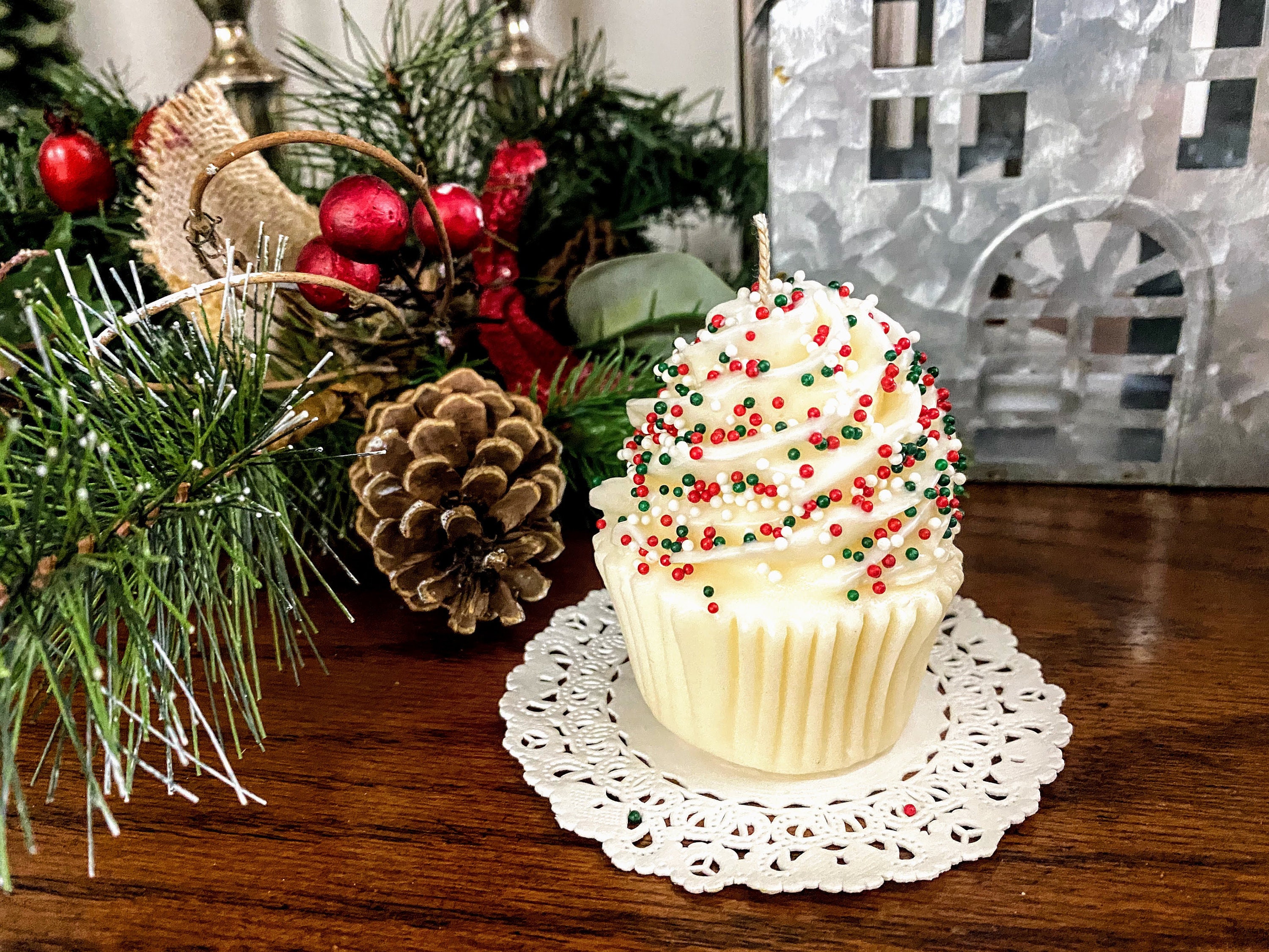 Christmas Cupcake Candles That Look Good Enough to Eat - Etsy