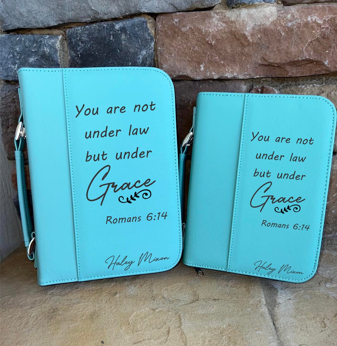 Romans 6:14, Bible Cover With Verse, Bible Verse Gift, Personalized ...