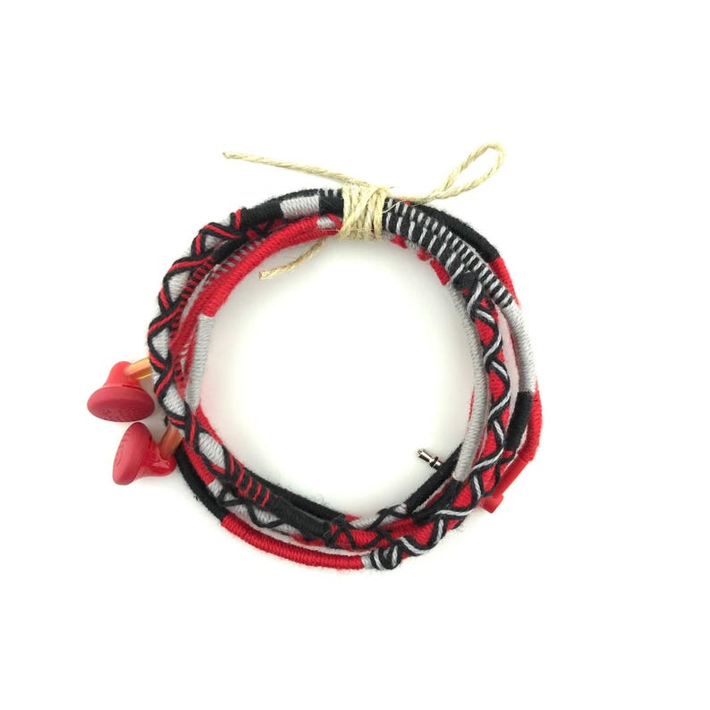 Wrapped Colorful Earbuds Handwrapped Multicolor Earbuds - Etsy