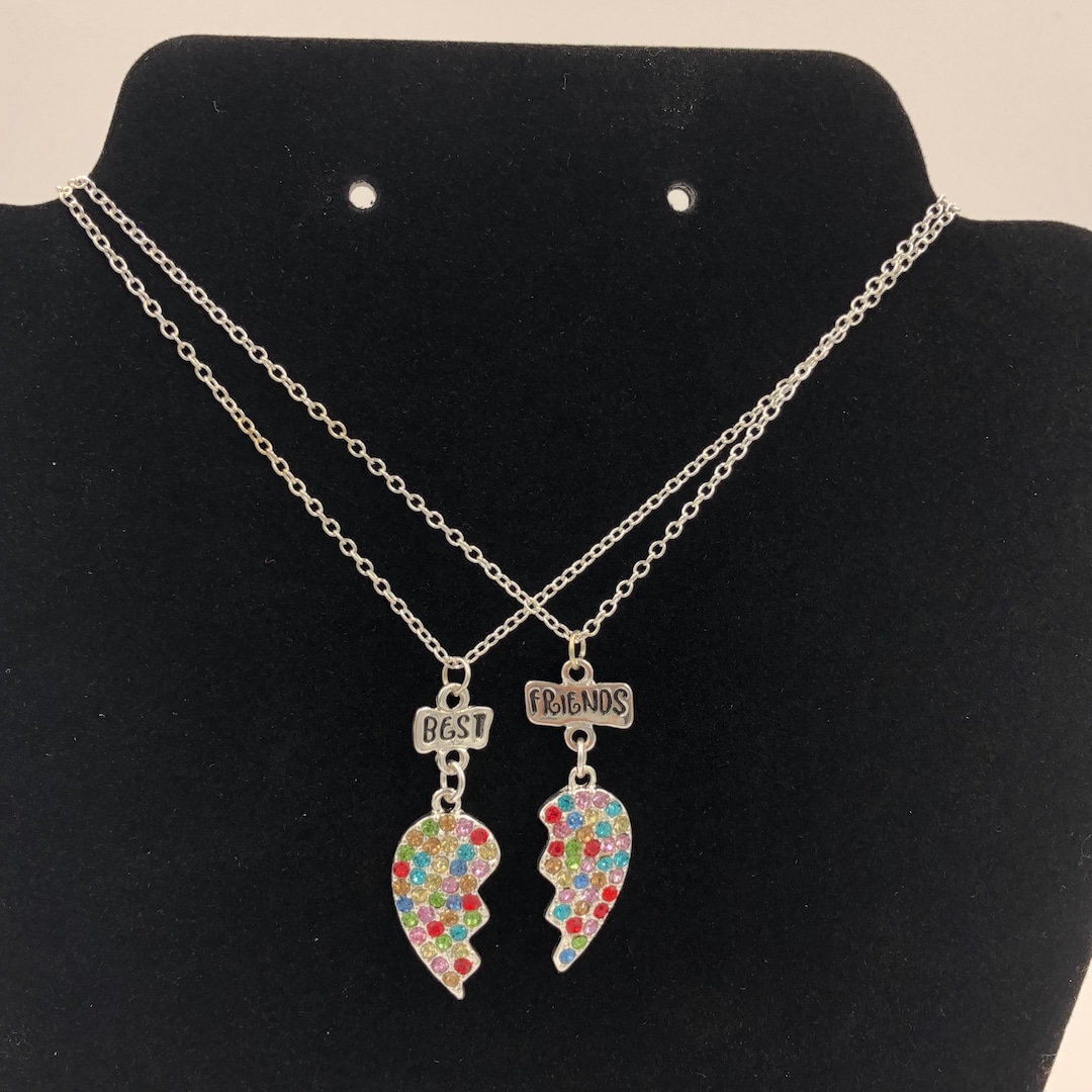 Best Friends Half Heart Friendship Necklace - Etsy
