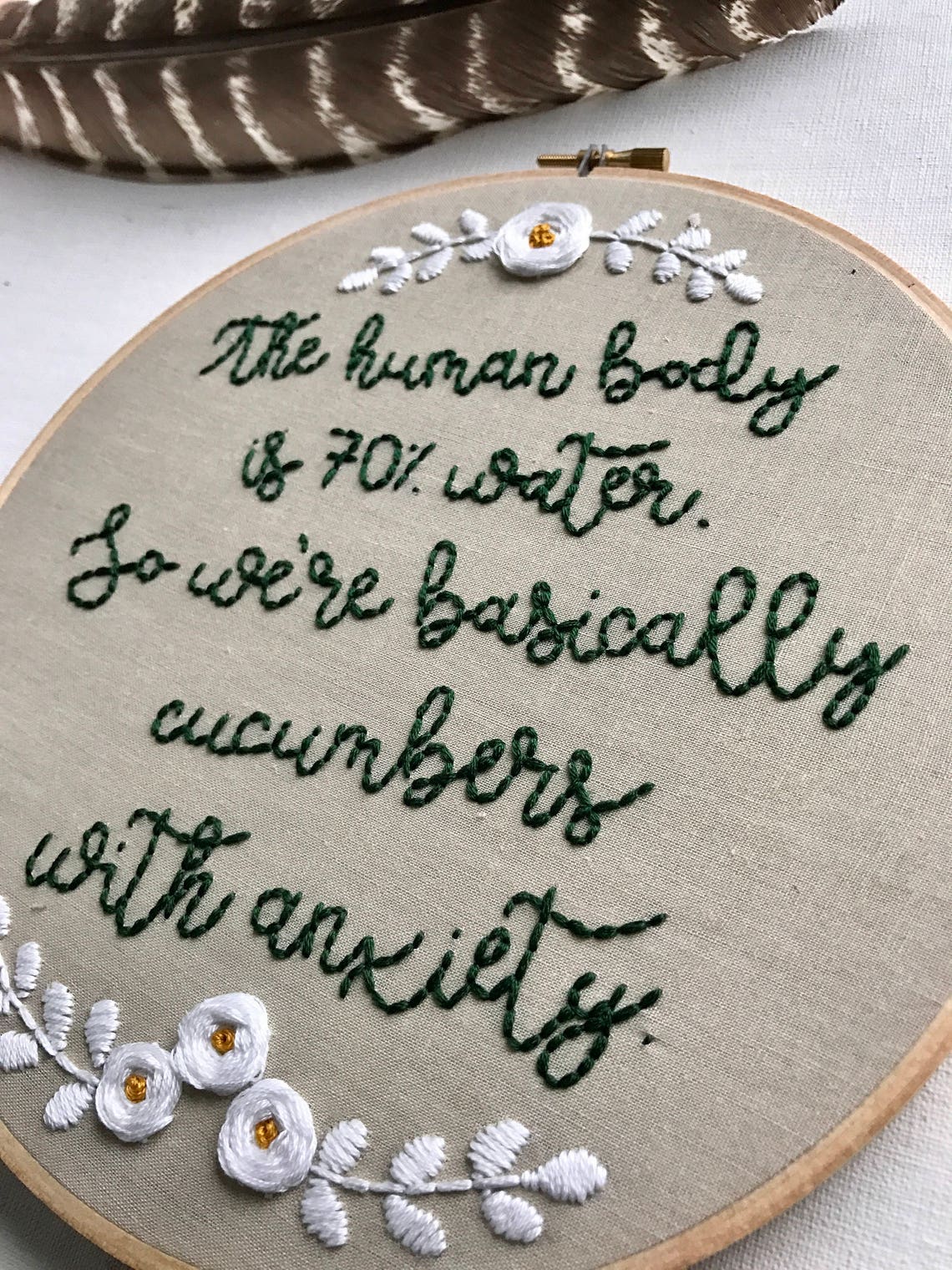 Hand Embroidery. Funny Quote. Embroidery. Embroidery Hoop. Wall Art ...
