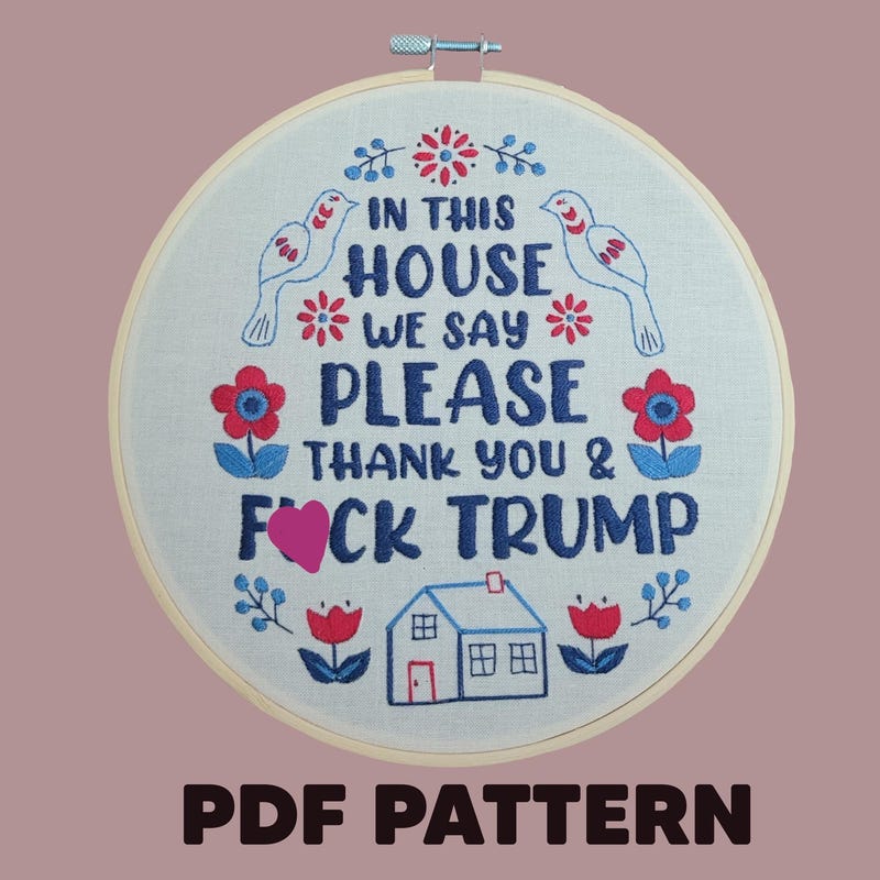 Political Embroidery - Etsy