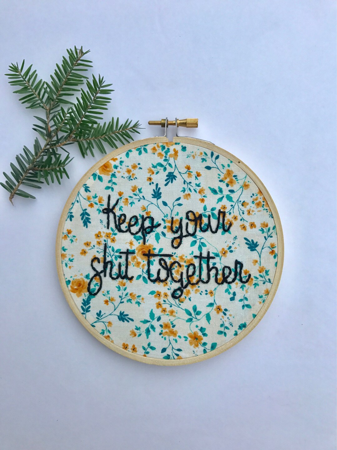 Keep Your Shit Together. Handmade. Humor. Embroidery. Embroidery Hoop ...