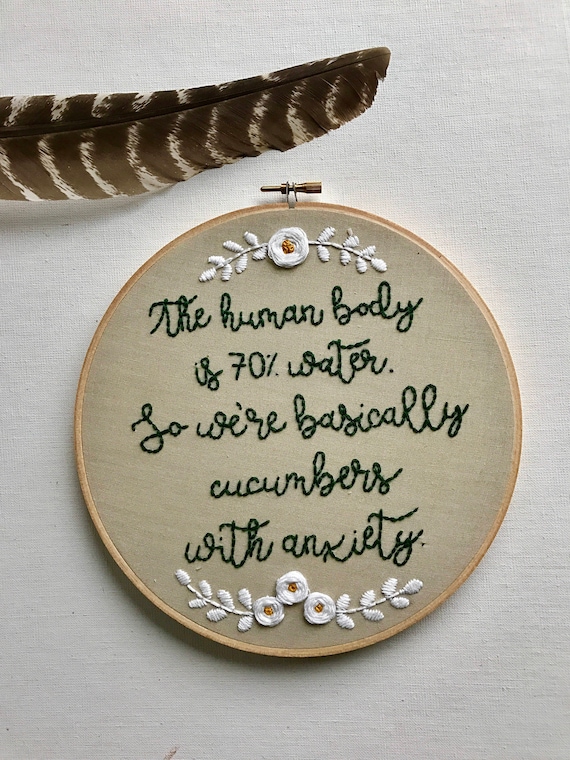 Hand Embroidery. Funny Quote. Embroidery. Embroidery Hoop. | Etsy