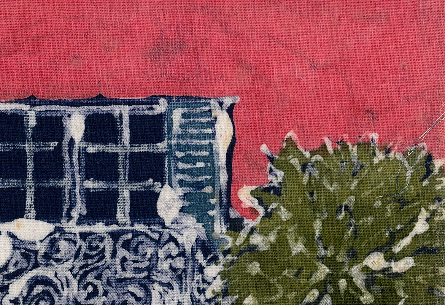 Savannah Architectural Facade - Batik Painting Print Unframed Pastel ...