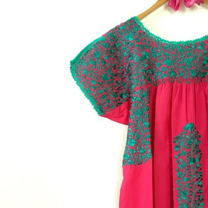 Mexican Embroidered Dress, Size XS/S, Oaxaca Dress, Antonino Dress ...