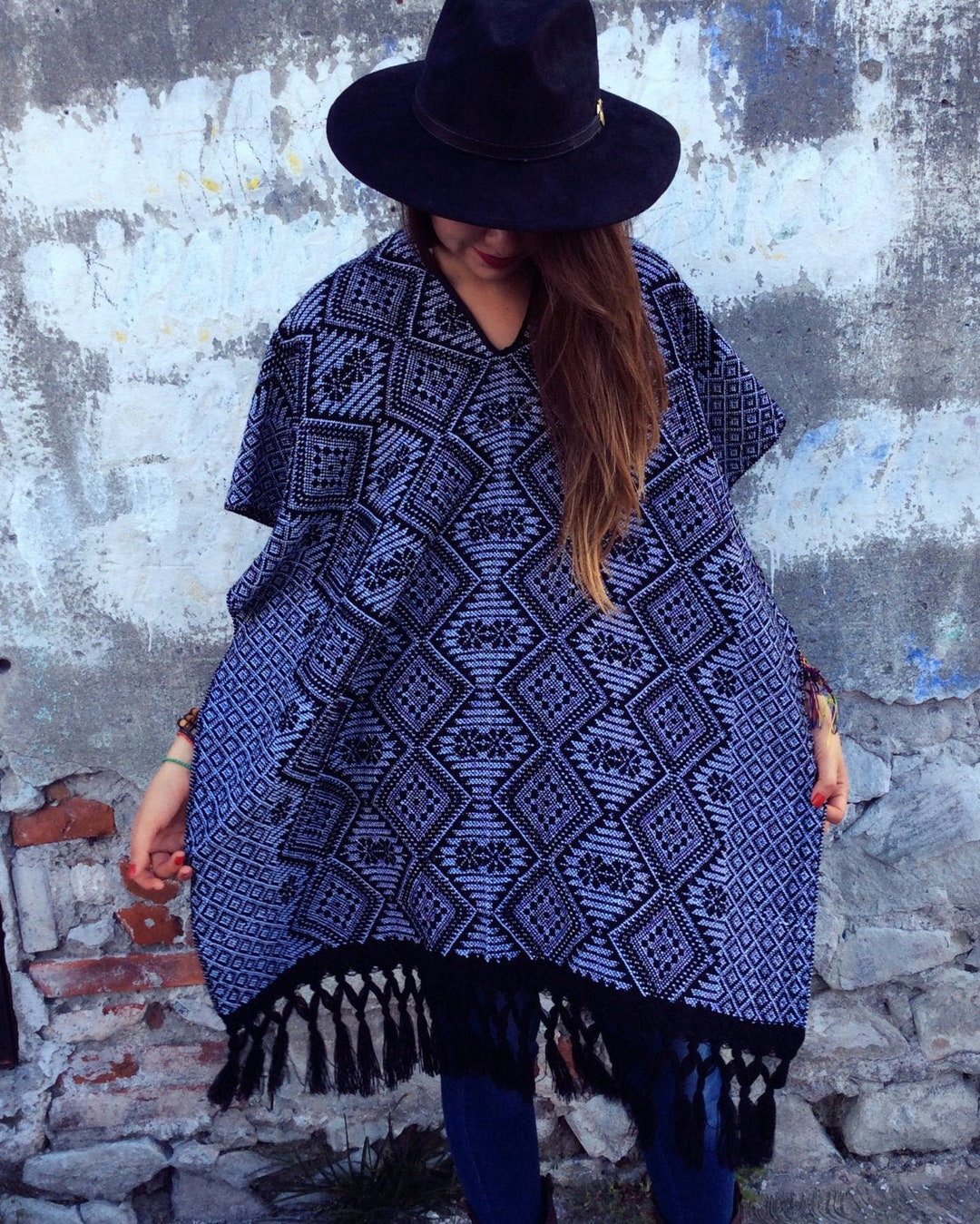 Cape Hippie, Jorongo, Poncho Mexican, Layer, Chal, Rebozo Traditional ...