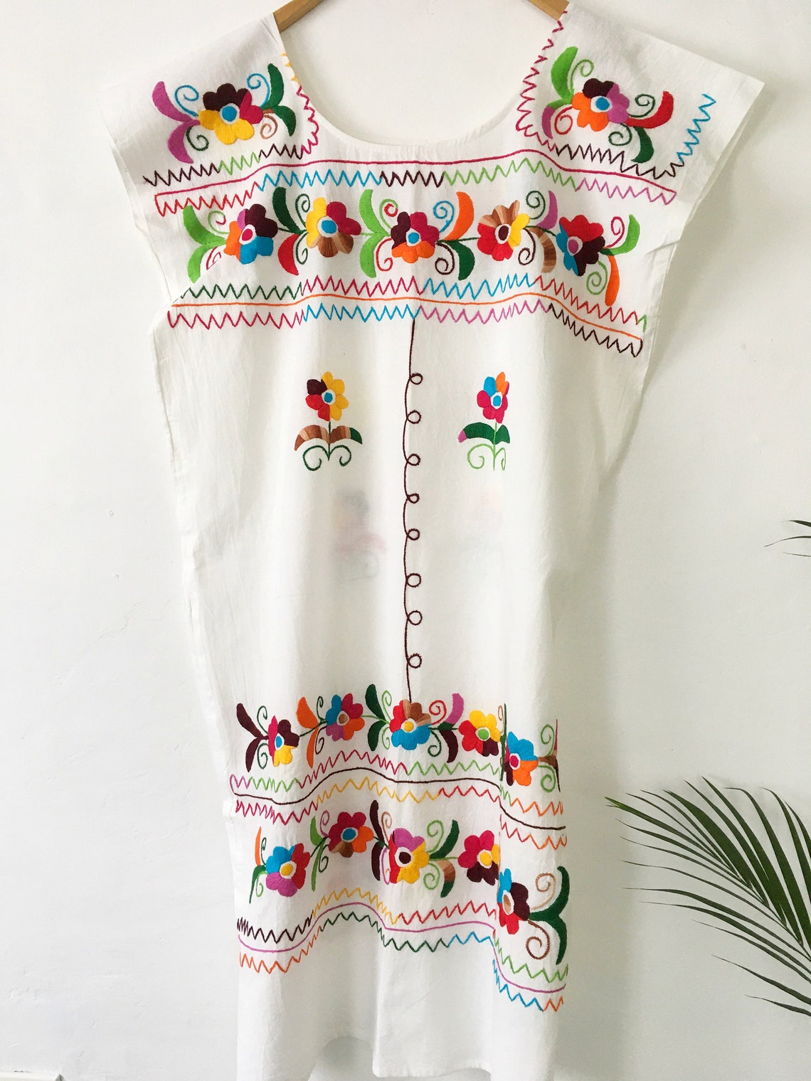 Beautiful Huipil 100% Cotton Hand Embroidered Huipil - Etsy