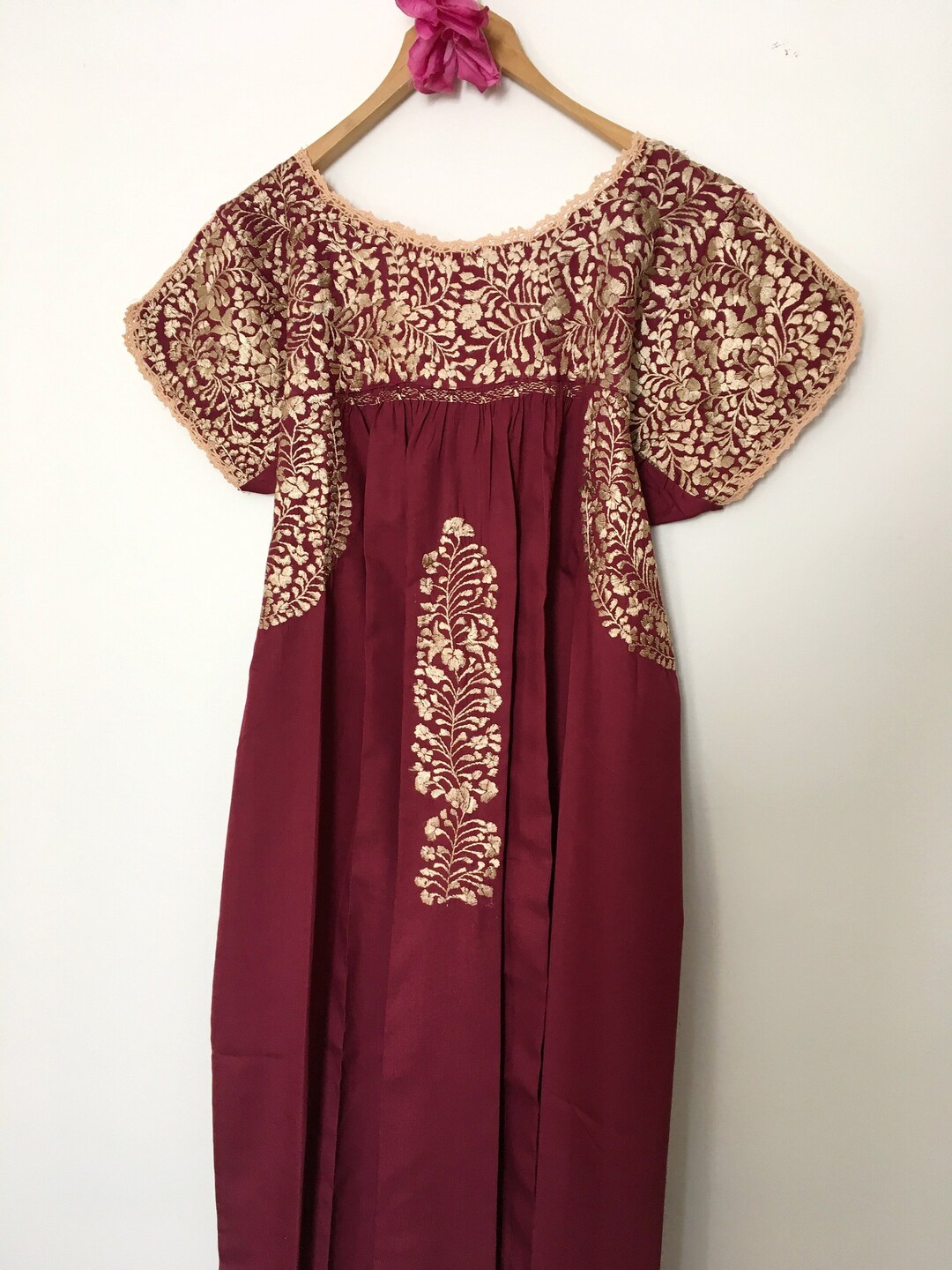 Mexican Embroidered Dress, Oaxaca Dress, Maxi Dress, San Antonio ...