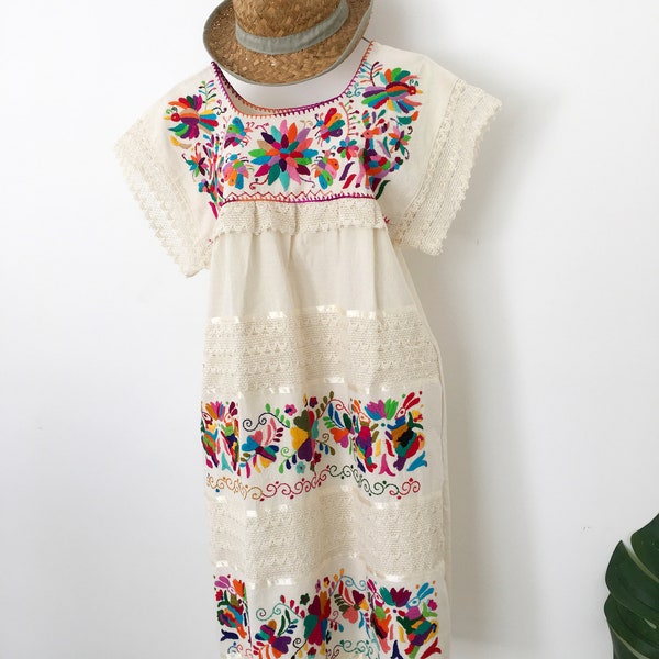 Mexican Embroidered Dress - Etsy