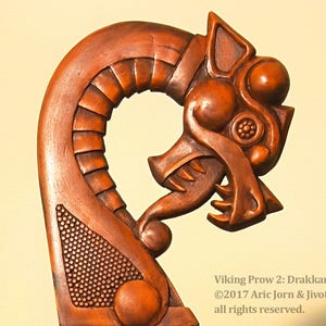 Matching Set: Viking Prow (coiled Serpent) & Viking Prow 2 (drakkar ...