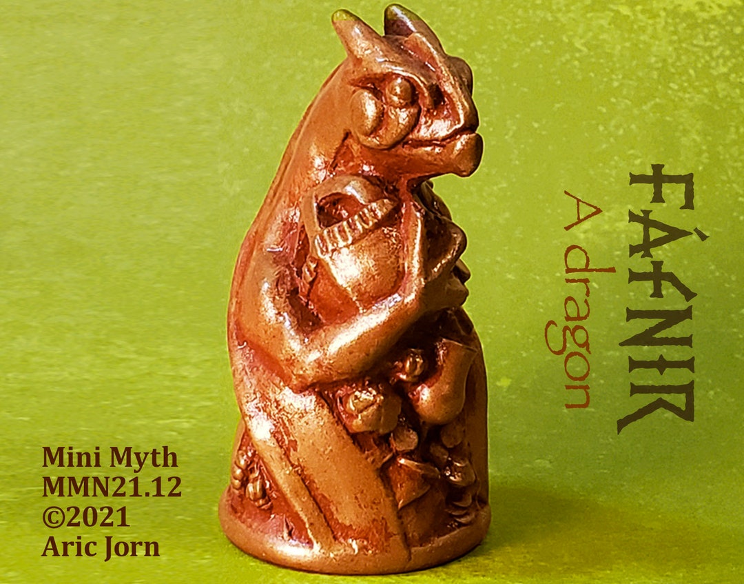 Fafnir Dragon From Saga of the Volsungs. Norse Mythology Mini Myth ...