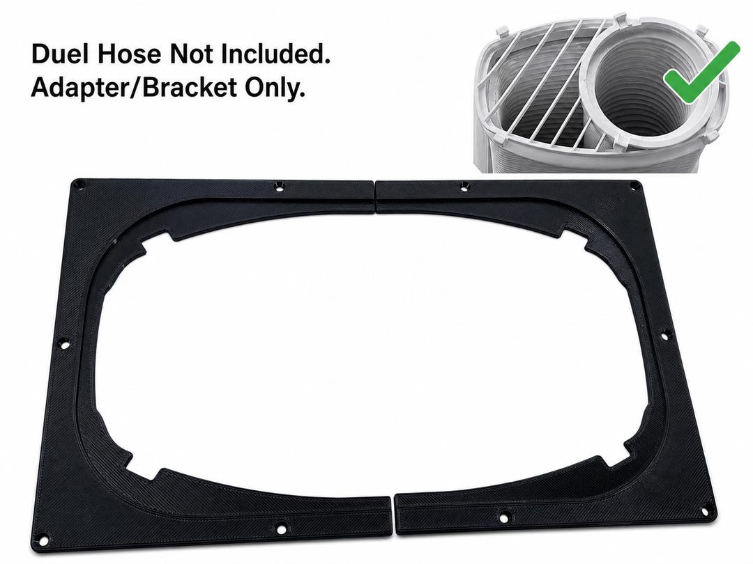 AC Vent Exhaust Hose Adapter Plate for Window, Sliding Door, Wall ...