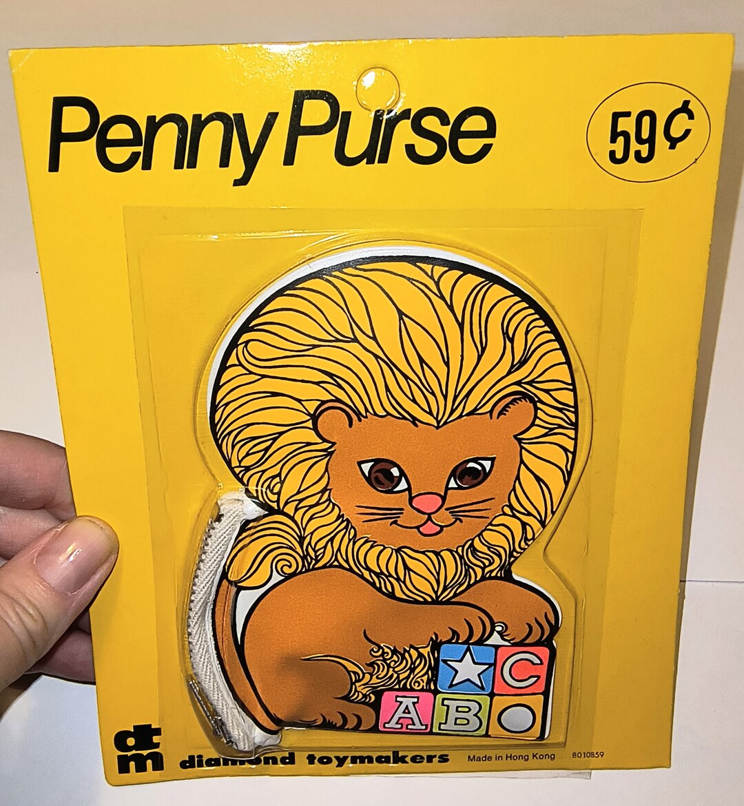 Cute Vintage Lion Coin Purse Kawaii Change Purse, Penny Purse, Coin ...