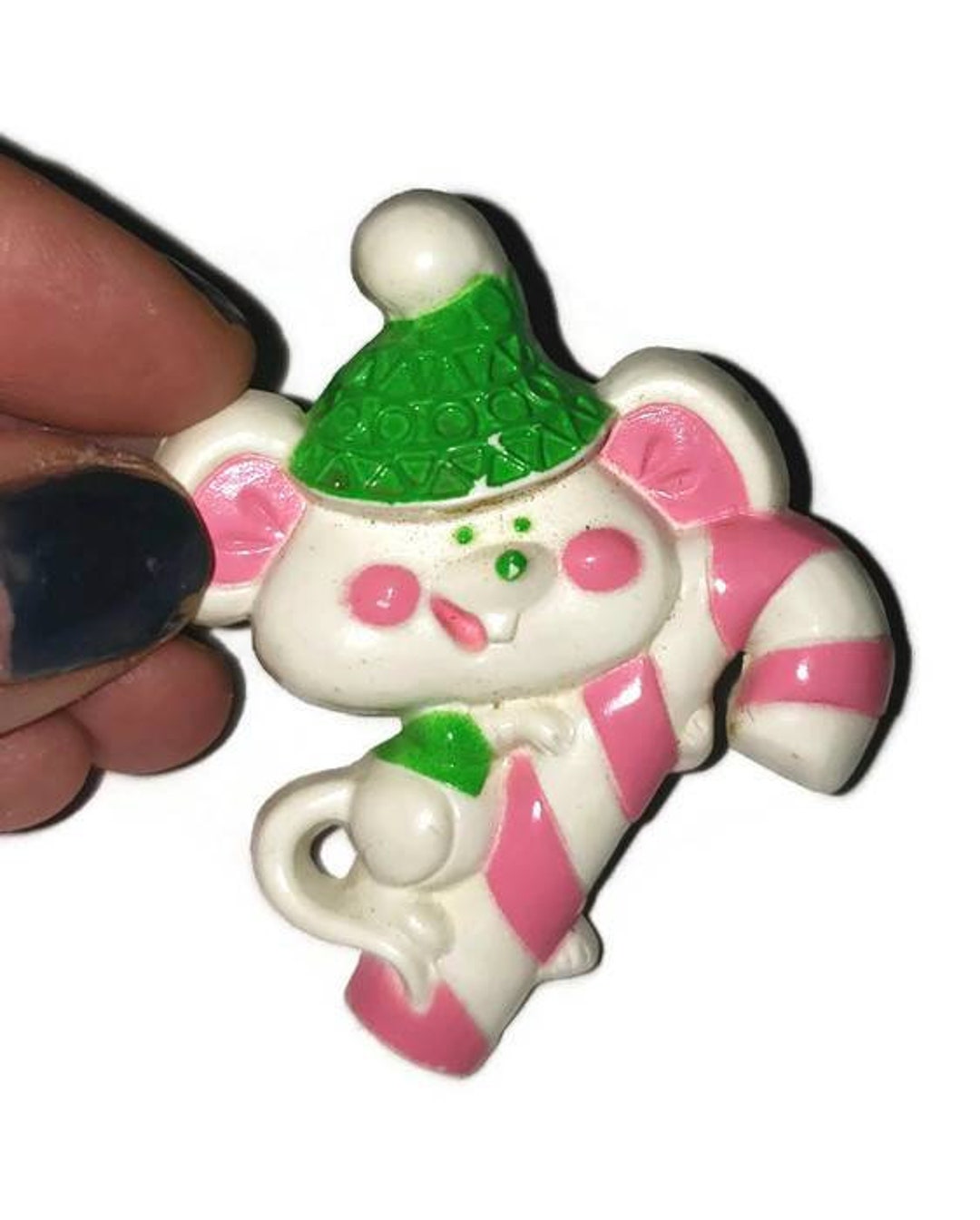 1970s NEW Avon MOUSE Pin Lickety Stick Candycane Mouse Brooch Cute ...