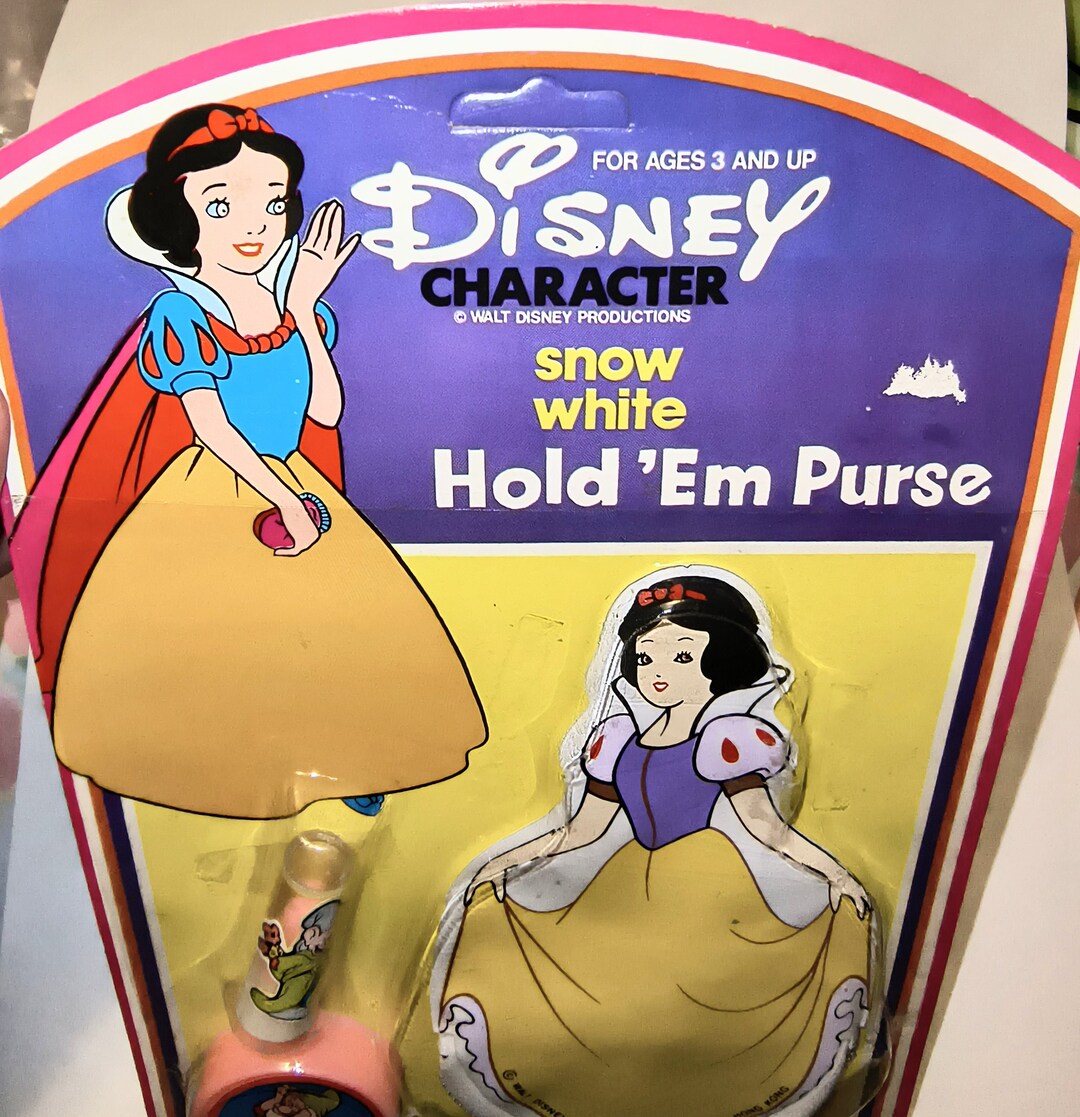 Vintage New Disney SNOW WHITE Purse Coin Purse Hold Em Purse Playset ...