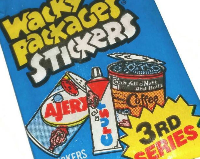 RARE 1980 WACKY PACKAGES Stickers Pack Funny Advertising S3 Wacky Packs ...