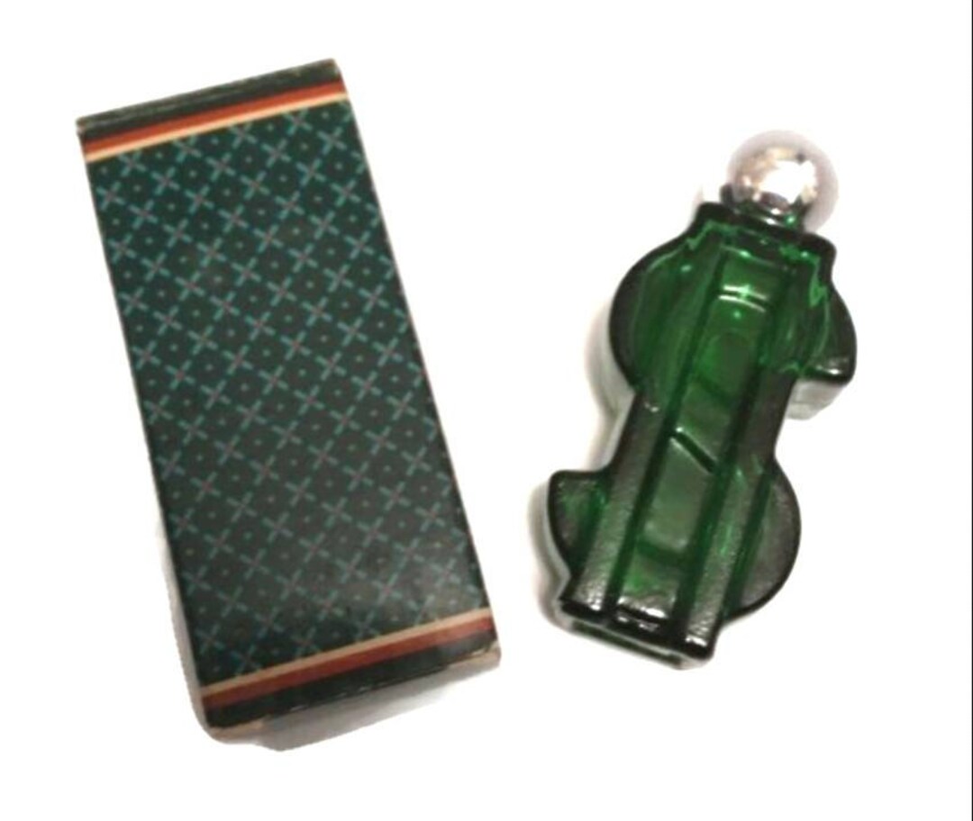 80s NEW Avon MONEY Perfume Bottle Sweet Honesty Cologne Green Glass ...